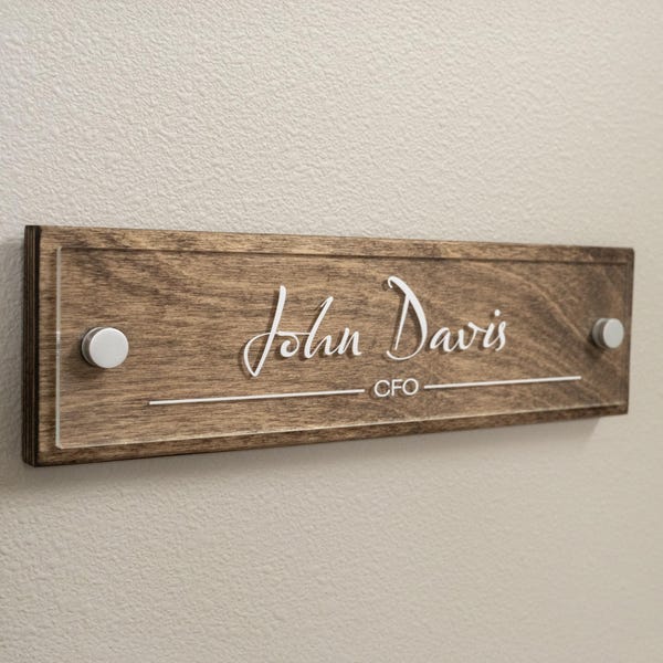 Office Name Plate Wall Mount - Etsy
