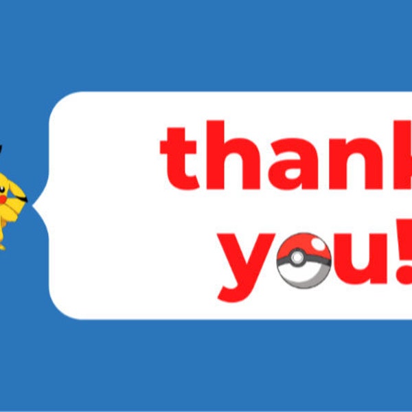 Pikachu Thank You - Etsy