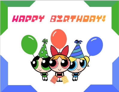 Powerpuff Girls Happy Birthday Sign - Etsy