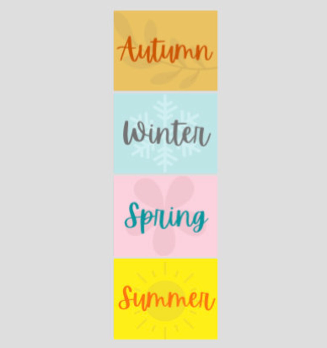 Seasons Printable Collection - Etsy