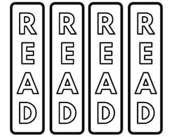 Personalized Printable Color Your Own Bookmarks for Kids, Teachers, or ...