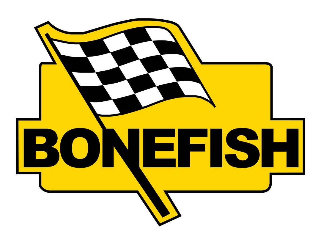 Bonefish Checkered Flag Die Cut Sticker - Etsy
