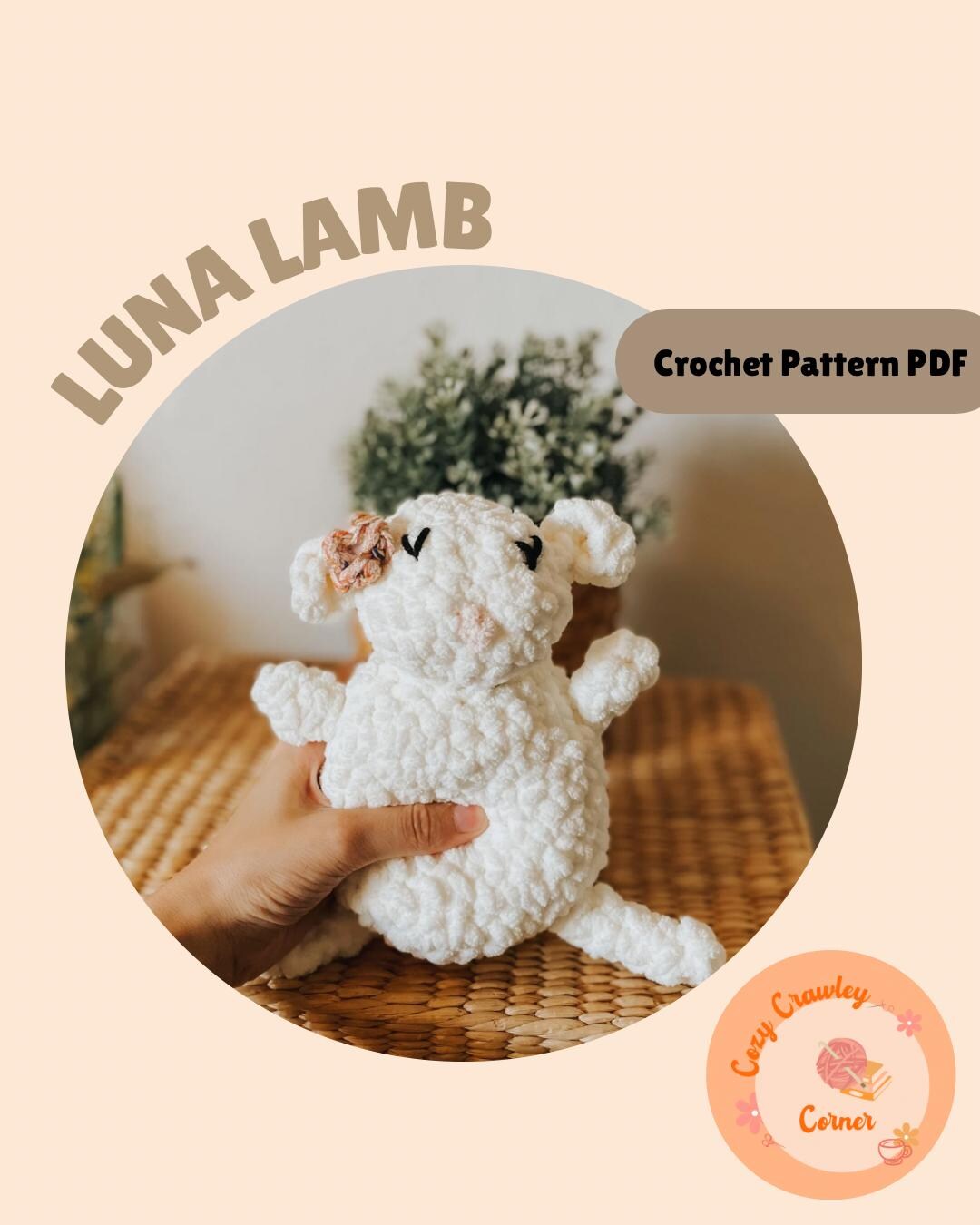 Luna the Lamb | Crochet Pattern | Amigurumi | Sheep | Digital Pattern ...