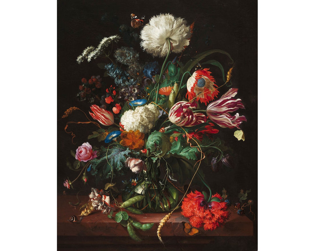 Vase of Flowers | Jan Davidsz De Heem | 1660 Baroque Print - Etsy