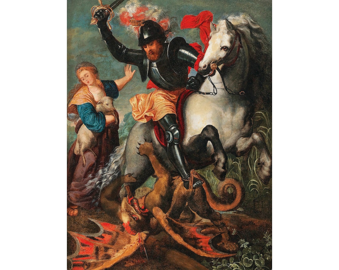 Saint George Killing the Dragon | Thomas Willeboirts Bosschaert | 1645 ...