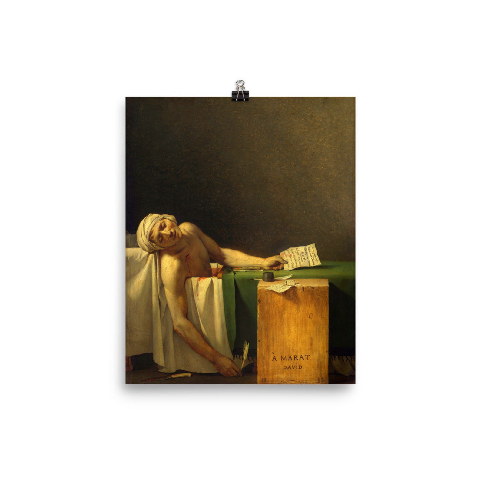 The Death of Marat | Jacques Louis David | 1793 French Revolution ...