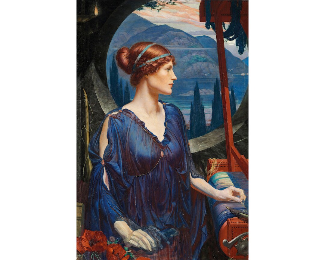 Penelope at Her Loom | Sidney Harold Meteyard | Pre-raphaelite Poster ...