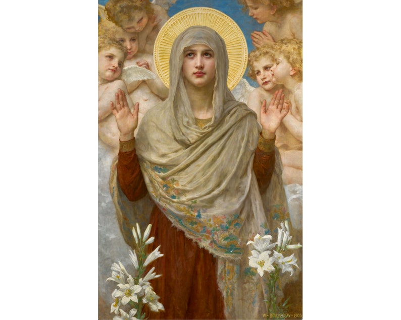 Pray for Us William Adolfe Bouguereau 1903 Virgin Mary - Etsy