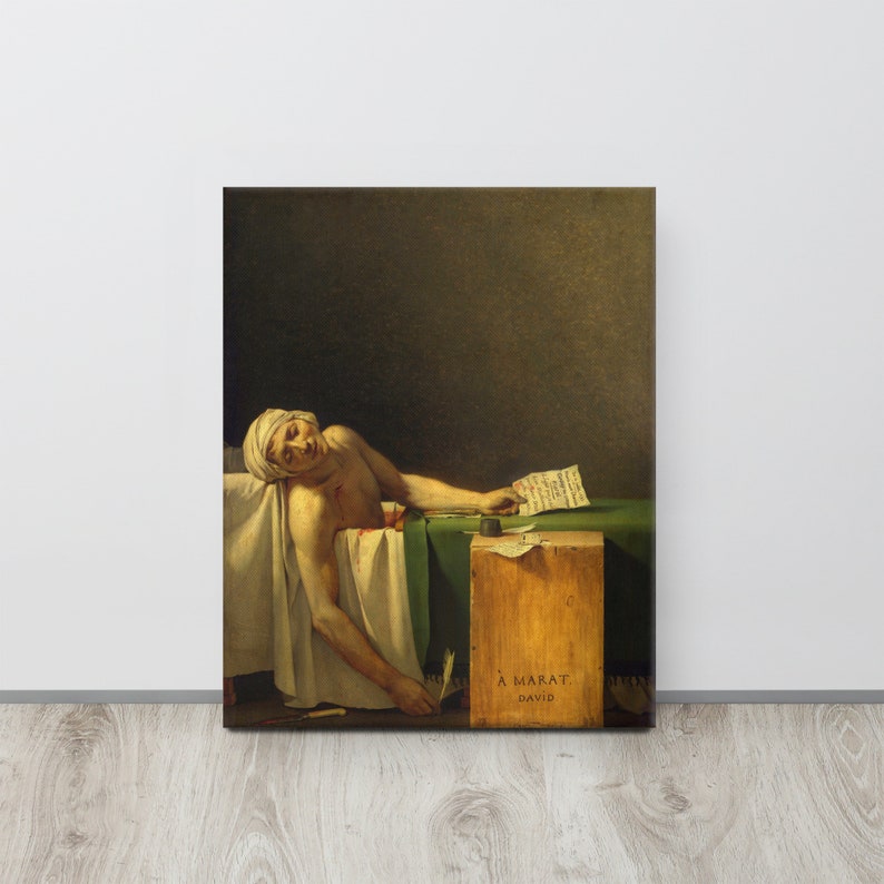 The Death of Marat | Jacques Louis David | 1793 French Revolution ...