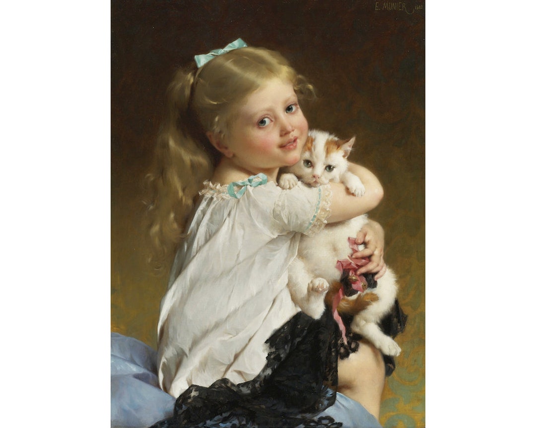 Her Best Friend | Emile Munier | 1882 Nursery Poster Print - Etsy