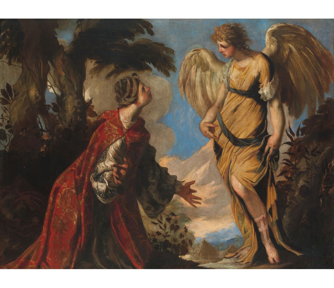 Hagar and the Angel | Francesco Maffei | 1657 Renaissance Biblical ...