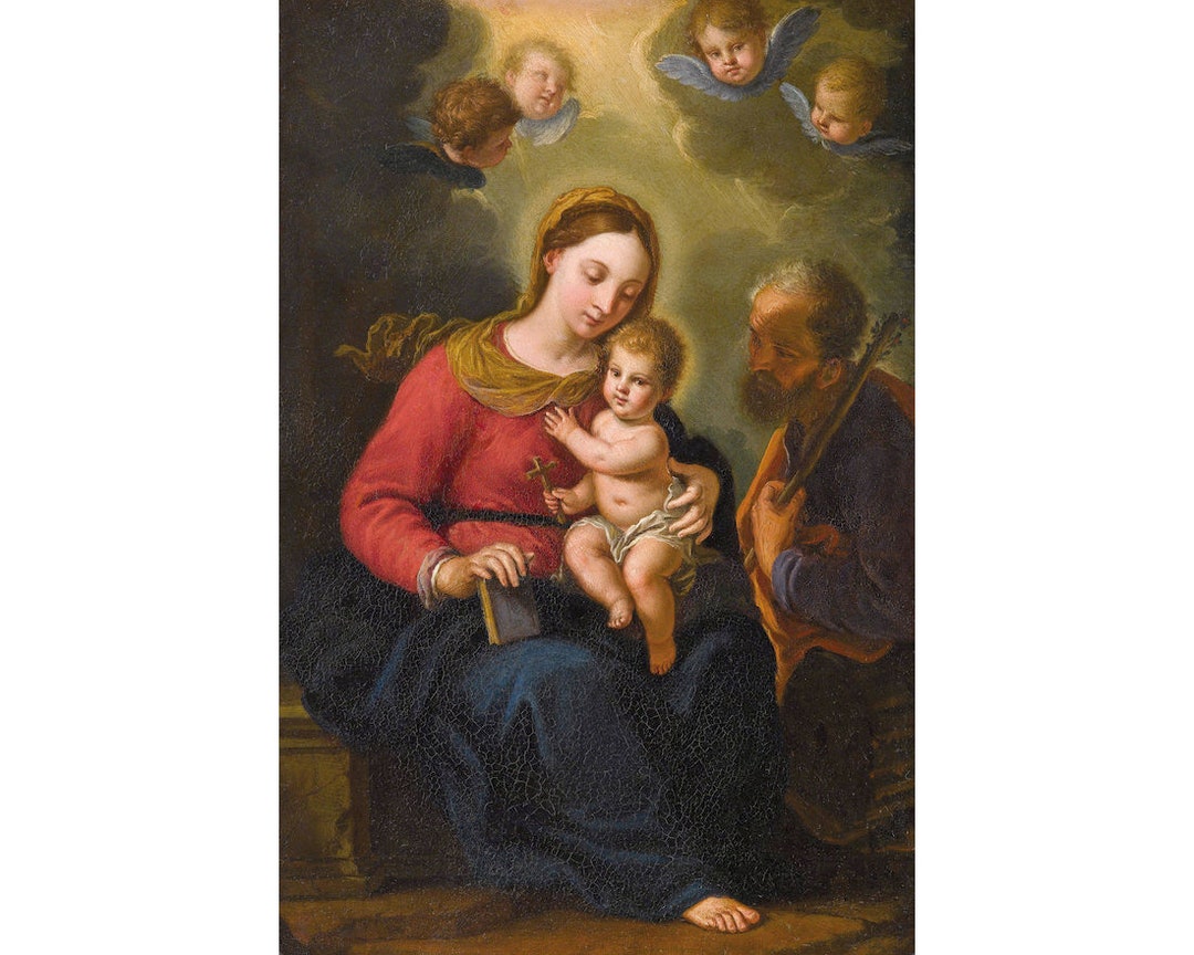 The Holy Family | Italian Art | Renaissance Biblical Poster Print - Etsy