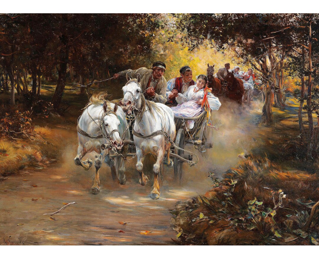 Country Wedding | Alfred Von Wierusz-kowalski | Polish Culture Painting ...