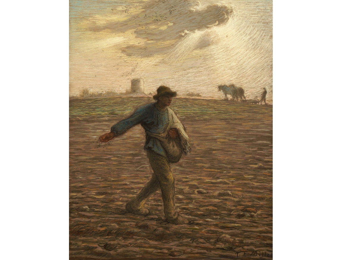 The Sower Jean-françois Millet 1865 French Poster Print - Etsy