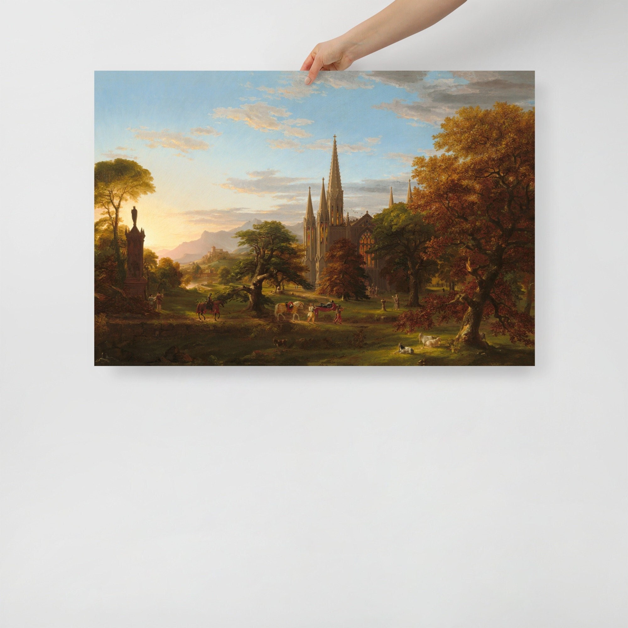 1837 Romanticism Print The Return Thomas Cole Wall Hangings Home ...