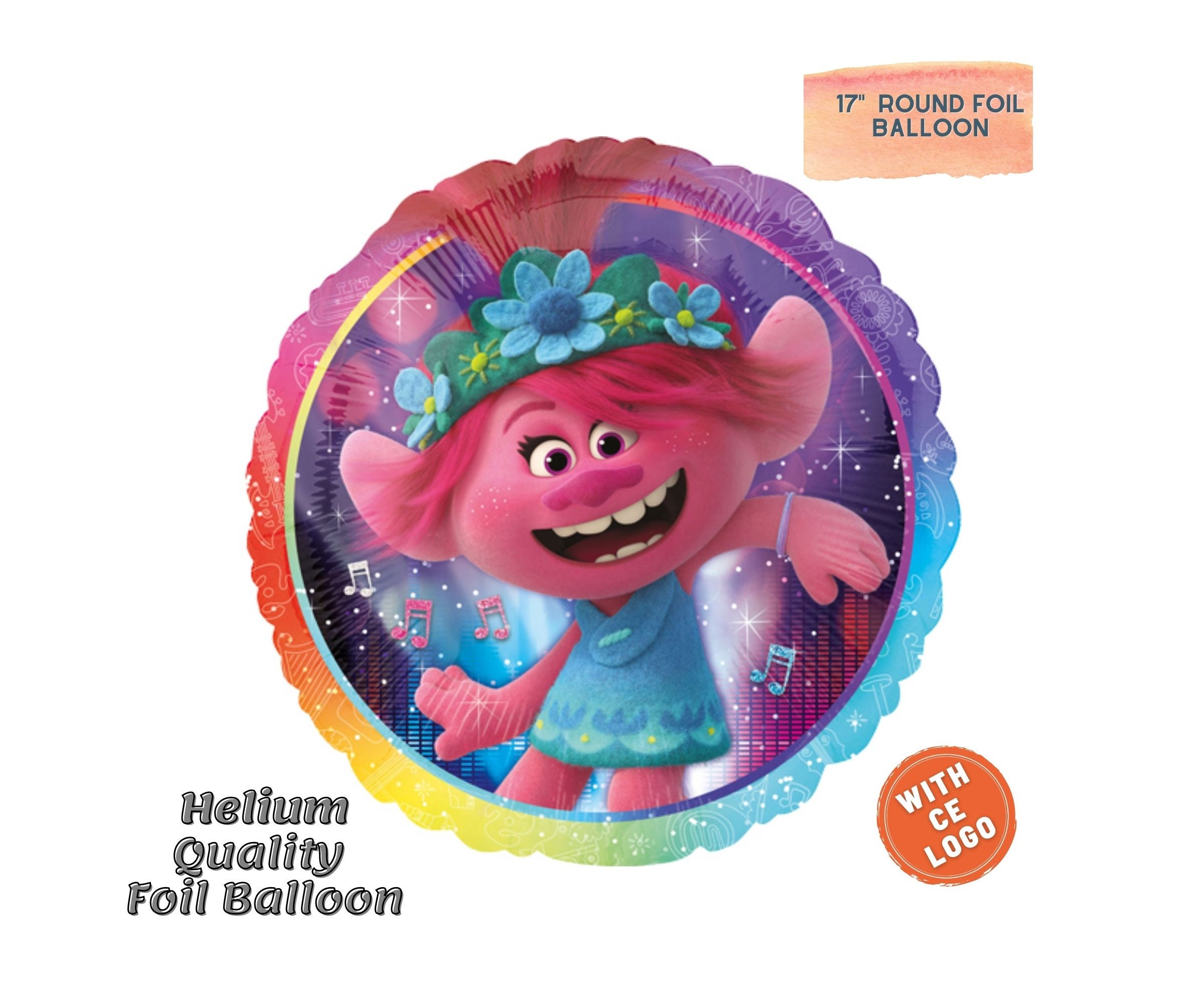 Poppy Trolls World tour Balloon 18 po/ 43 cm. Poppy Balloon. | Etsy