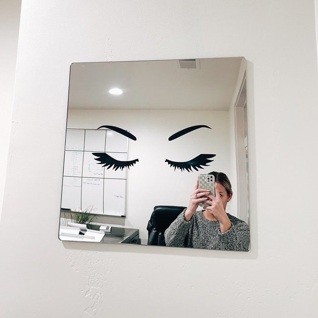 Eye Lash Wall Mirrors Chic Beauty Room Decor, Unique Makeup Mirror ...