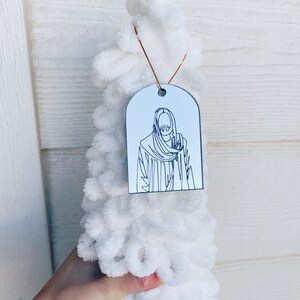 Appearance of Christ Wall Mirror, Frameless Arch Top Mirrors, Jesus ...