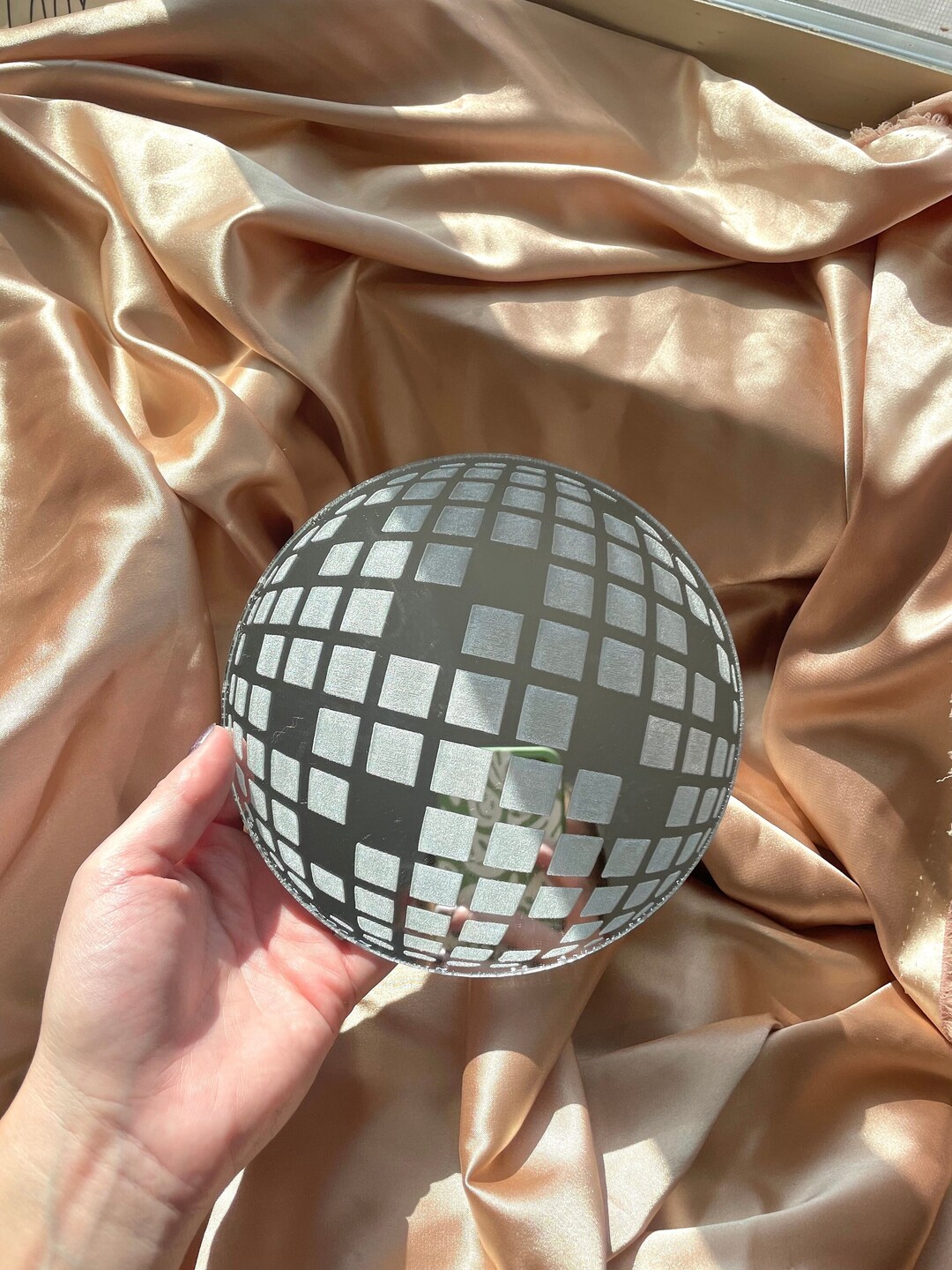 Mosaic Disco Ball Mirror, Glam Wall Art, 70s 80s Disco Era Room Decor ...