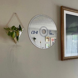 CD Mirror Disc Wall Art, Reflective Music Themed Decor, Mirrored CD ...