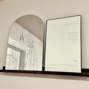 Appearance of Christ Wall Mirror, Frameless Arch Top Mirrors, Jesus ...