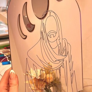 Appearance of Christ Wall Mirror, Frameless Arch Top Mirrors, Jesus ...