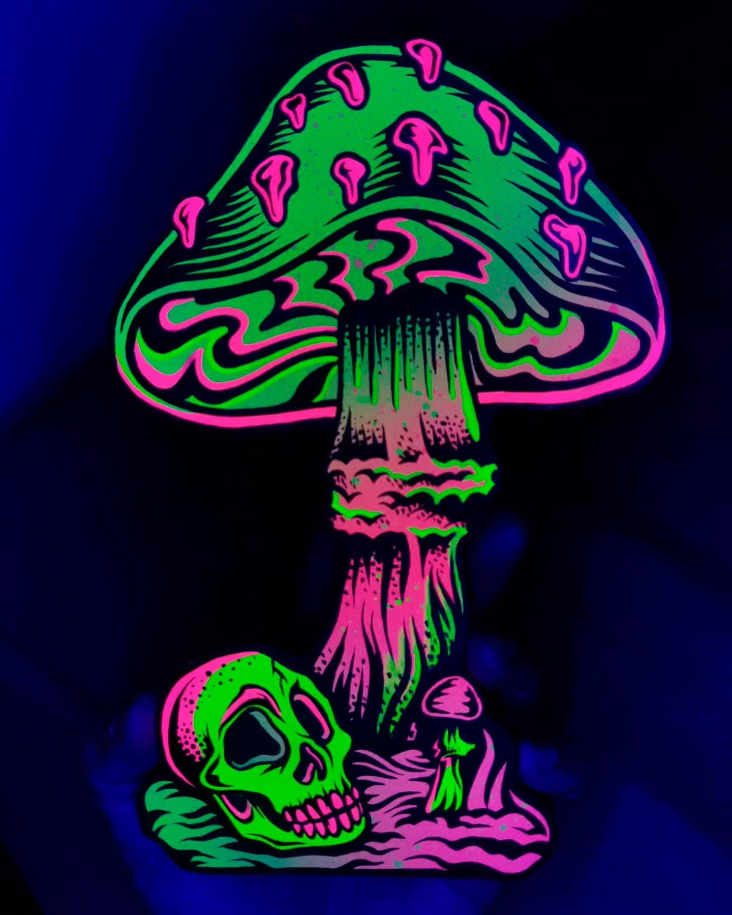 UV Shroom of Doom Hand Painted Panel - Original - Etsy