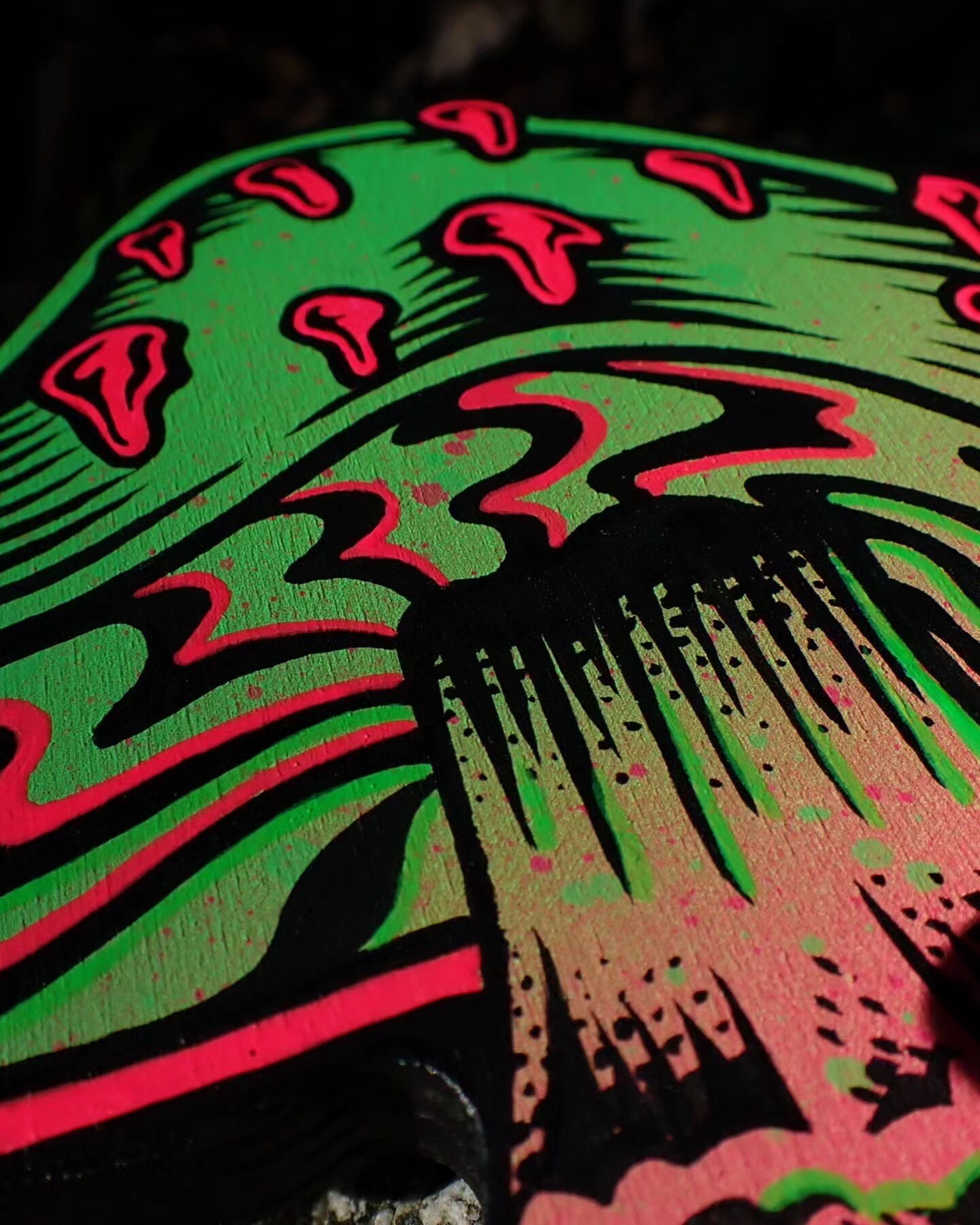 UV Shroom of Doom Hand Painted Panel - Original - Etsy