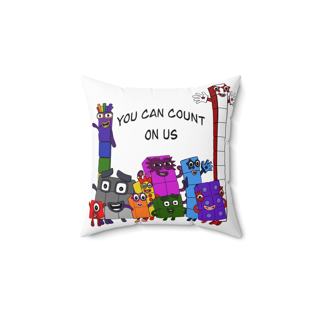 Numberblocks Kids Spun Polyester Square Pillow Numberblocks Pillow - Etsy