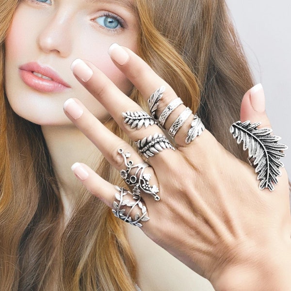 Long Silver Ring - Etsy