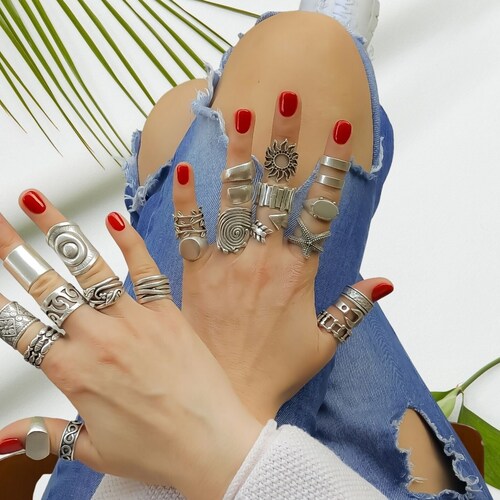 Adjustable Silver Stacking Knuckle Ring Chunky Long Tube Ring - Etsy