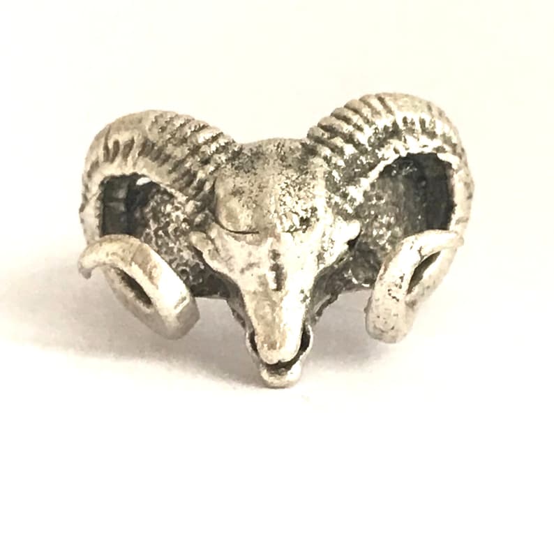 Ram Head Silver Adjustable Ring Bighorn Sheep Ring for Men or | Etsy