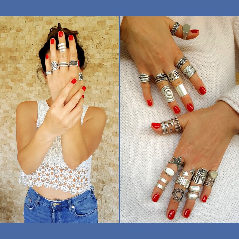 Adjustable Silver Stacking Knuckle Ring Chunky Long Tube Ring - Etsy