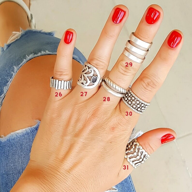 Adjustable Silver Stacking Knuckle Ring Chunky Long Tube Ring - Etsy