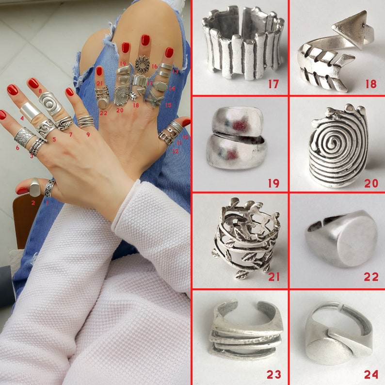 Adjustable Silver Stacking Knuckle Ring Chunky Long Tube Ring - Etsy