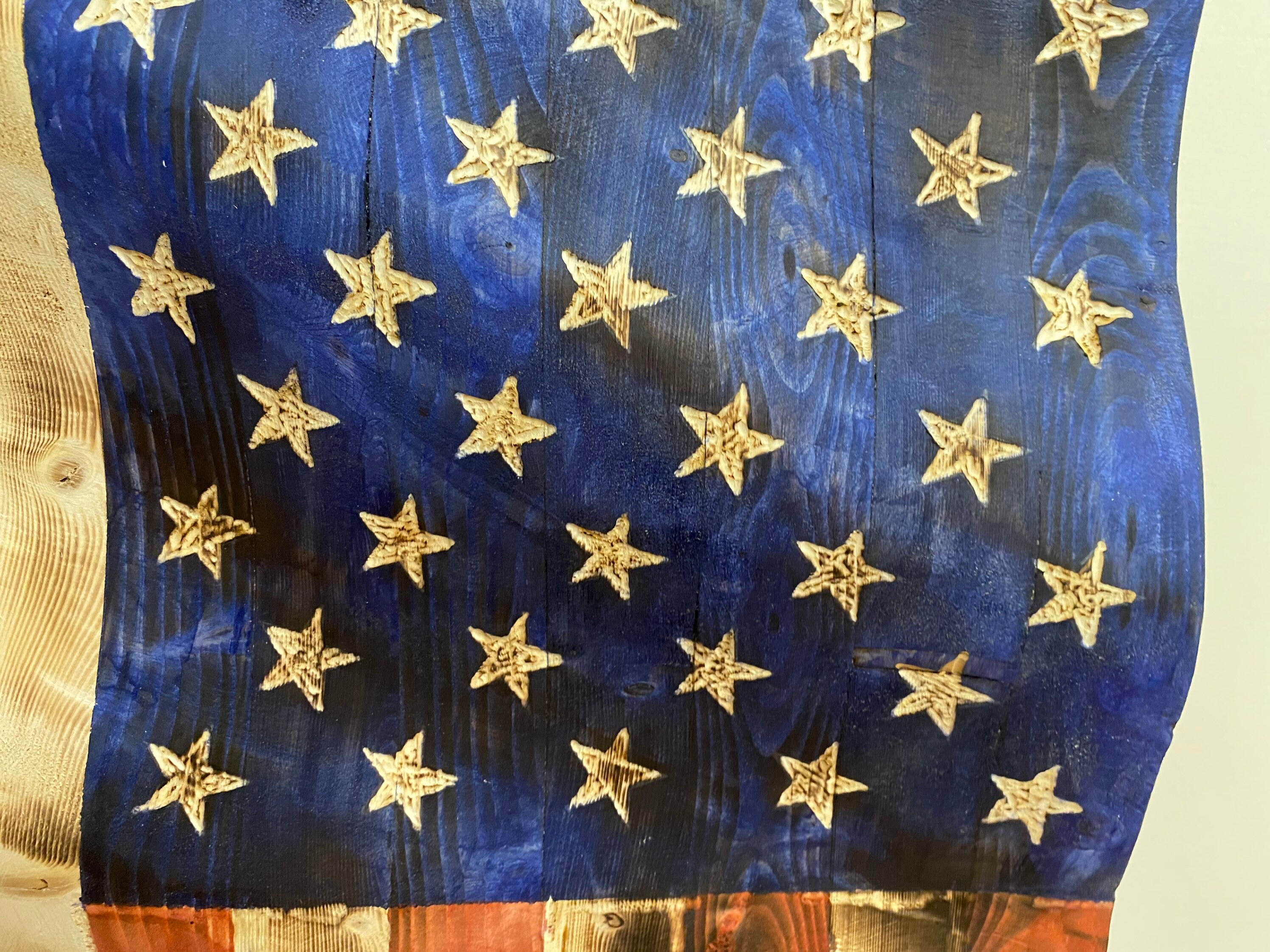 Waving Rustic Flag - Etsy