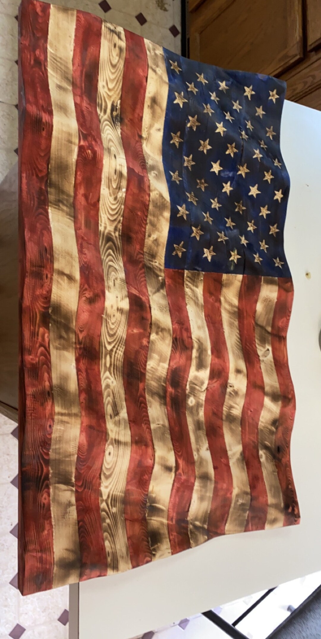 Waving Rustic Flag - Etsy