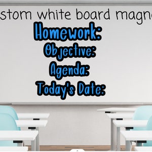 Custom White Board Magnets | Set of 4 Magnets | Teacher Homeschool ...