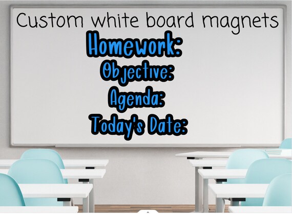 Custom White Board Magnets Set of 4 Magnets Teacher - Etsy