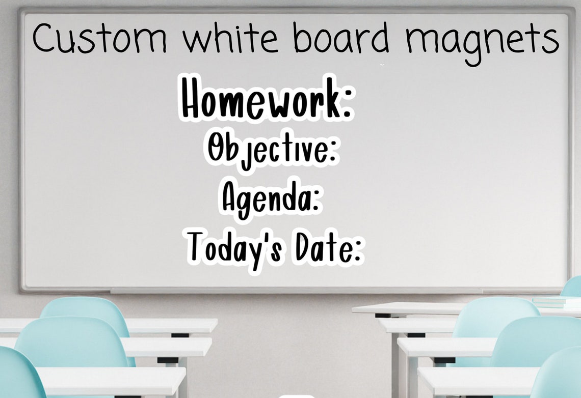 Custom White Board Magnets Set of 4 Magnets Teacher - Etsy