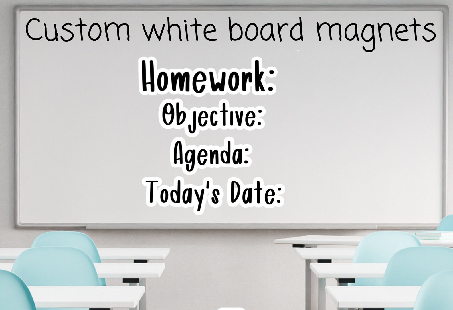 Custom White Board Magnets Set of 4 Magnets Teacher - Etsy