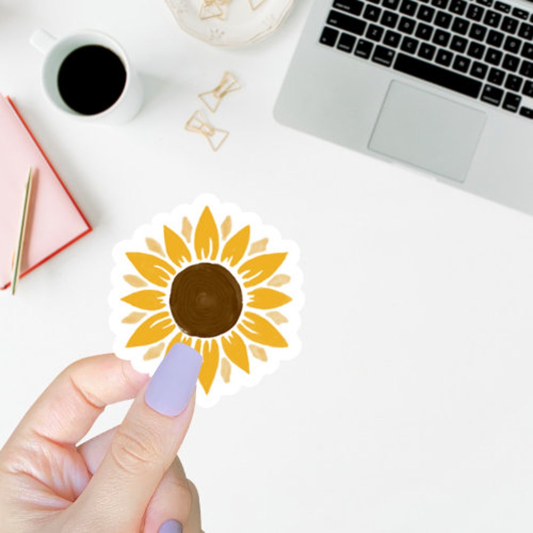 Yellow Sunflower Sticker - Etsy