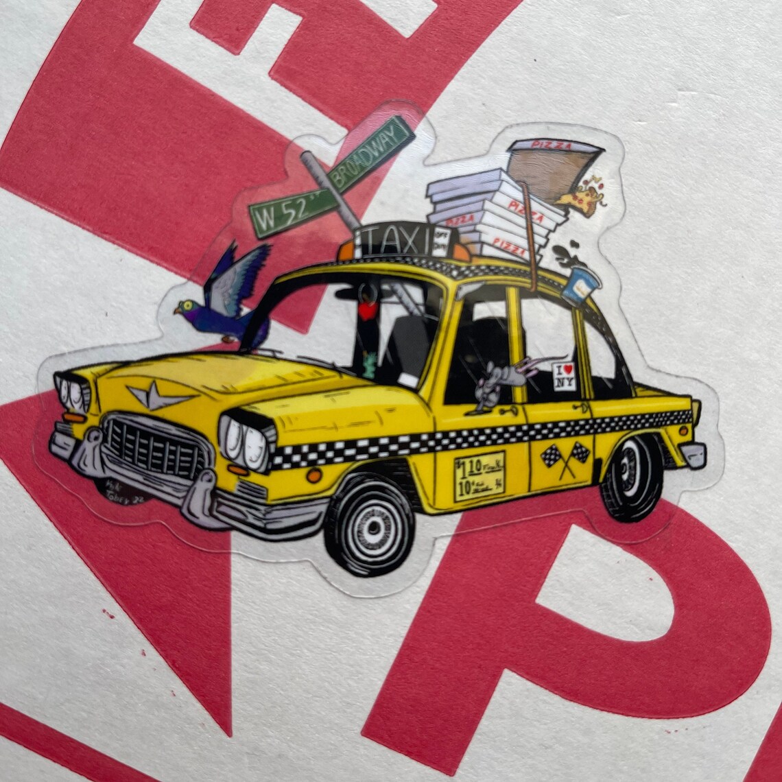 NYC Taxi Sticker - Etsy