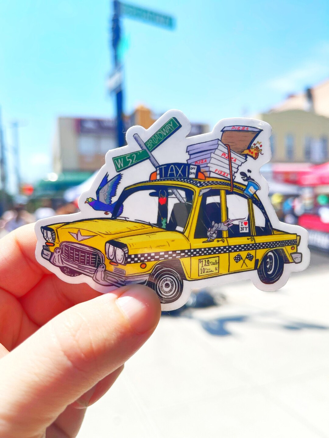 NYC Taxi Sticker - Etsy