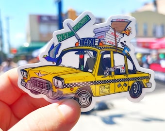 NYC Taxi Vinyl Sticker - Etsy