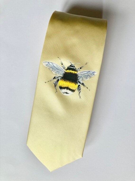 Silk Tie Necktie Black Tie Bees Insects Beekeeper - Etsy