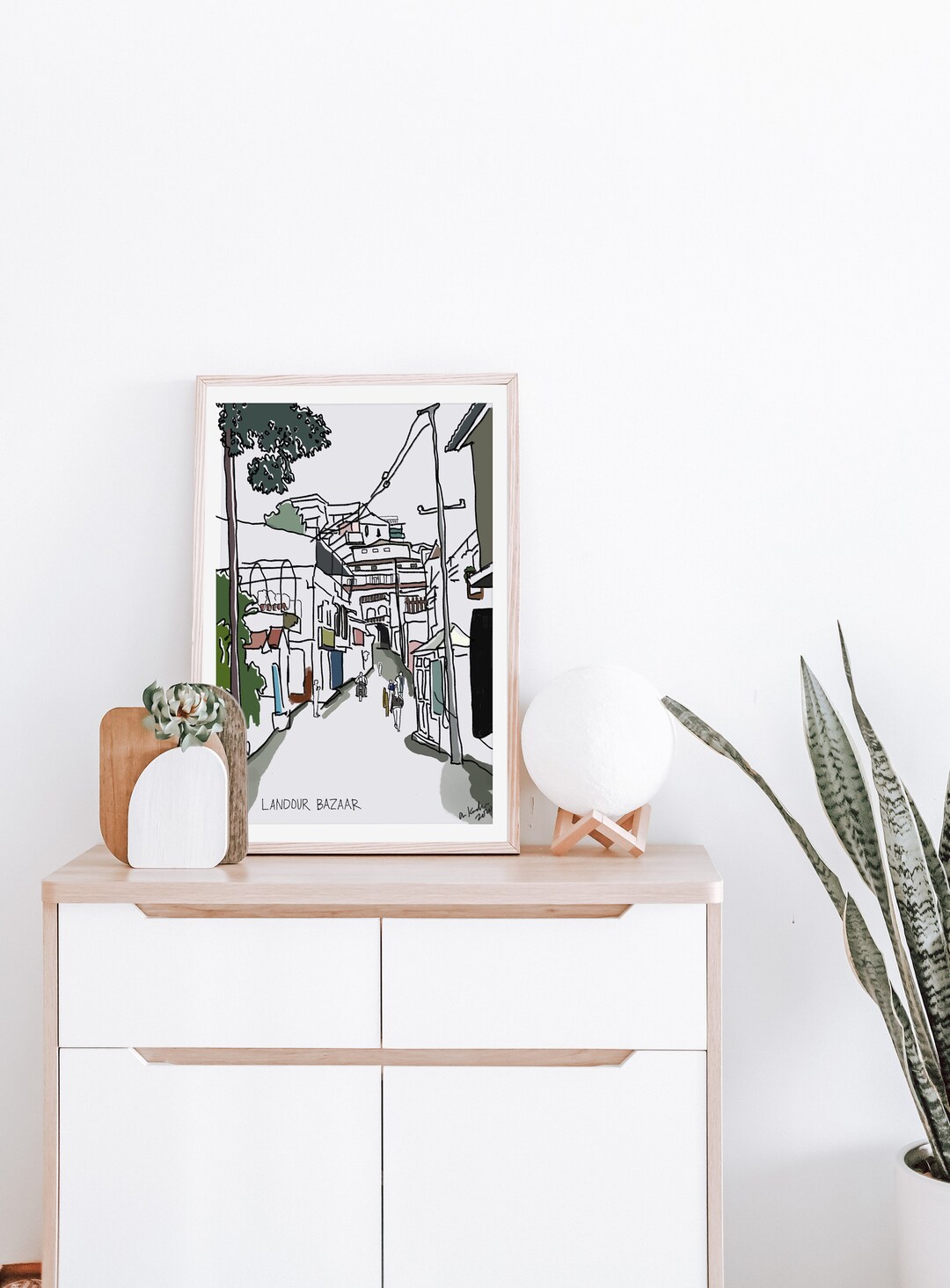 India, Landour Bazaar, Mussoorie, Graphic, Wall Decor, Wall Print - Etsy