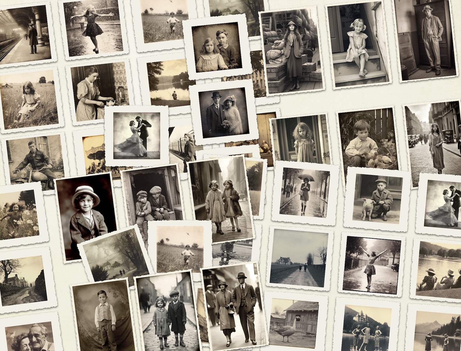 Vintage Photo Collection, Printable Ephemera, Embellishments ...
