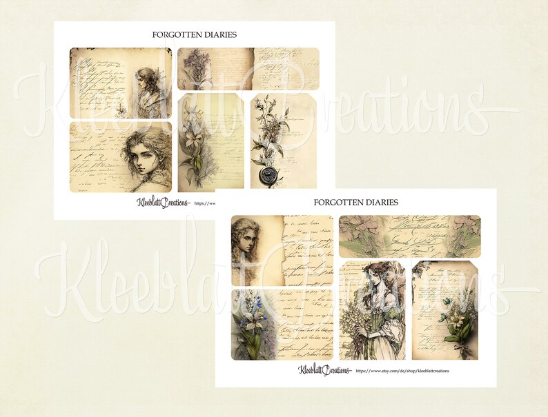 FORGOTTEN DIARIES Junk Journal Kit Vintage Junk Journal - Etsy