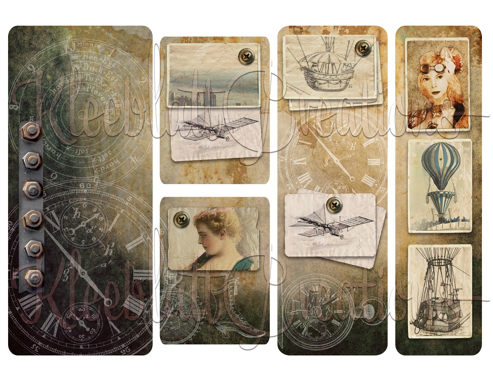 STEAMPUNK Ephemera Mit Einzigartigen Illustrationen - Etsy